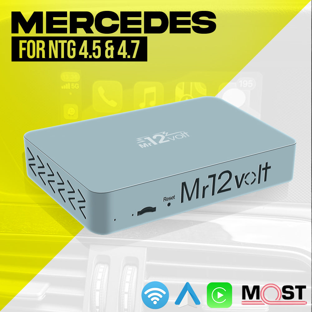 Mr12Volt Mercedes NTG 4.5 4.7 MOST Bus Apple CarPlay & Android Auto In